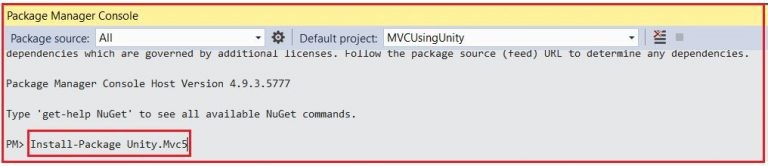 Dependency Injection Using Unity Container In Aspnet Mvc
