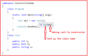 Constructors in C# with Examples - Dot Net Tutorials