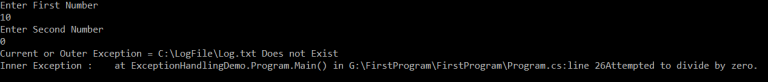 Inner Exception In C Examples Dot Net Tutorials