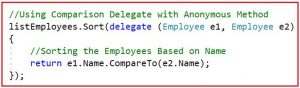 Comparison Delegate in C# with Examples - Dot Net Tutorials