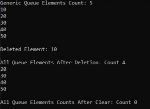 Generic Queue Collection Class in C# - Dot Net Tutorials