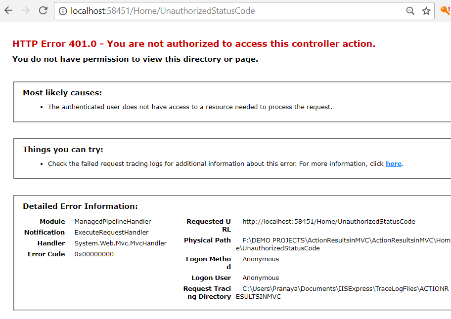 Status Result In Mvc Application Dot Net Tutorials