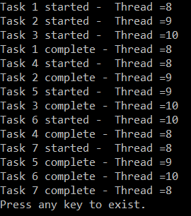 Parallel Invoke Method in C# examples - Dot Net Tutorials