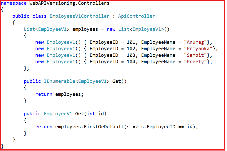 Web Api Versioning Using Query String Parameter Dot Net Tutorials