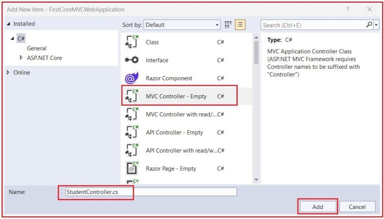 Aspnet Core Mvc Controllers With Examples Dot Net Tutorials