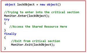 Monitor Class in C# with Examples- Dot Net Tutorials