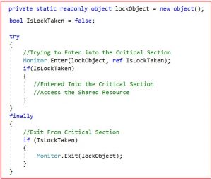Monitor Class in C# with Examples- Dot Net Tutorials