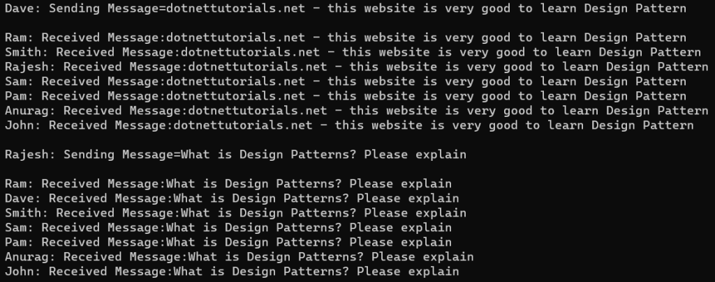 Mediator Design Pattern in C# with Examples - Dot Net Tutorials