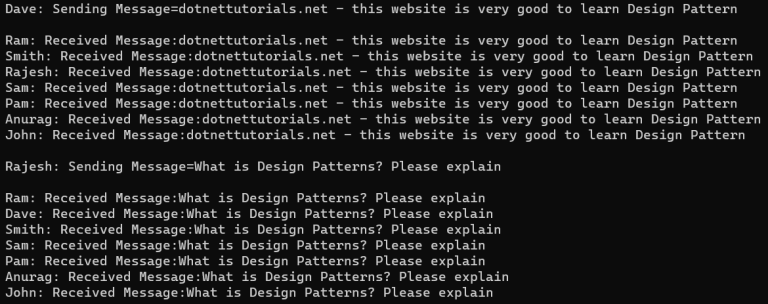 Mediator Design Pattern in C# with Examples - Dot Net Tutorials