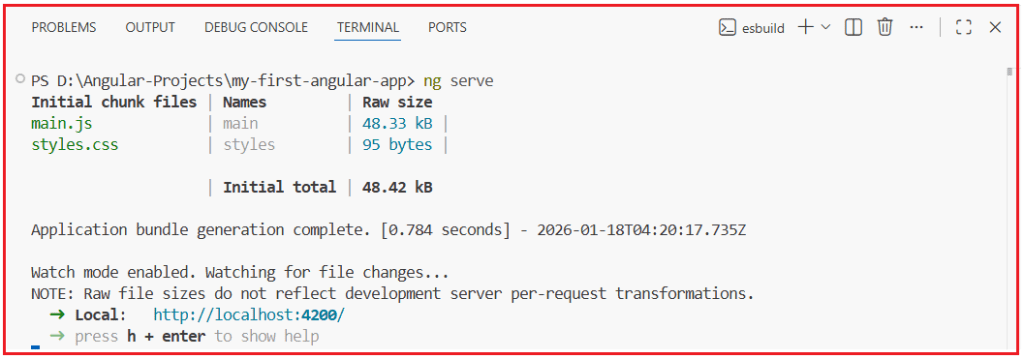 Creating Angular Project using Angular CLI - Dot Net Tutorials