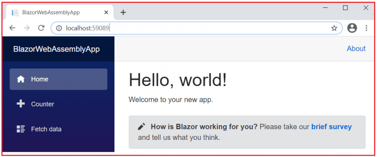 Creating Blazor App in Visual Studio - Dot Net Tutorials