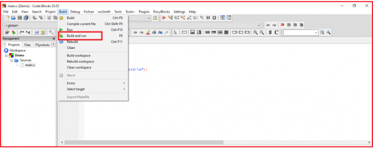 Creating A New Project Using Codeblocks Ide Dot Net Tutorials