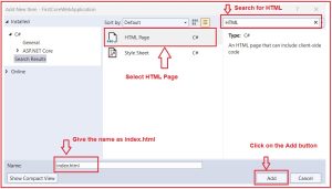 Configuring Default Page in ASP.NET Core - Dot Net Tutorials