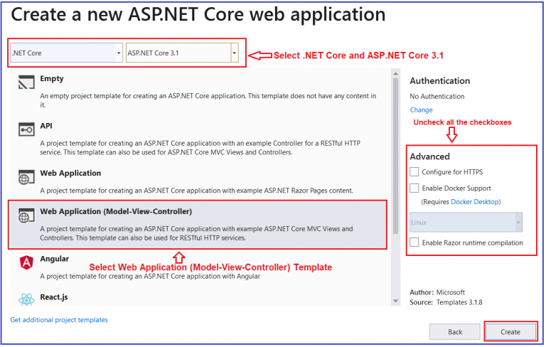 Creating Asp Core Application Using Mvc Dot Net Tutorials