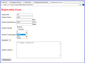 User Interface Form Designs using Servlets - Dot Net Tutorials