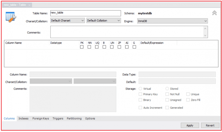Create Alter Drop Table Using Mysql Workbench Dot Net Tutorials