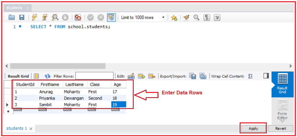 Mysql Workbench 