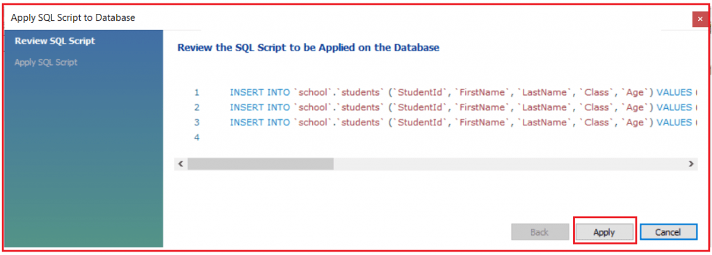 Insert Update Delete Using Mysql Workbench Dot Net Tutorials