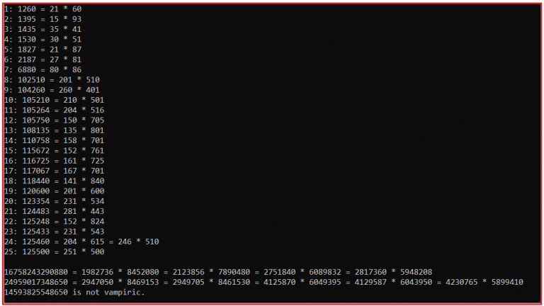 Vampire Number in C# with Examples - Dot Net Tutorials
