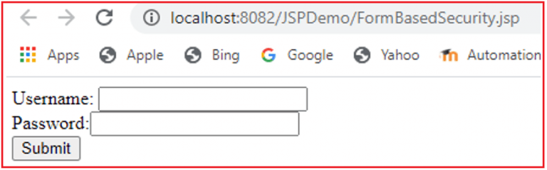 Form Based Authentication In Jsp Dot Net Tutorials