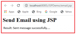 Sending Email in JSP Application - Dot Net Tutorials