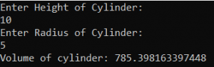 Volume of Cylinder in C# with Examples - Dot Net Tutorials