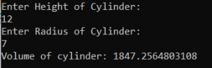 Volume of Cylinder in C# with Examples - Dot Net Tutorials