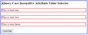 jQuery Case Insensitive Attribute Value Selector - Dot Net Tutorials