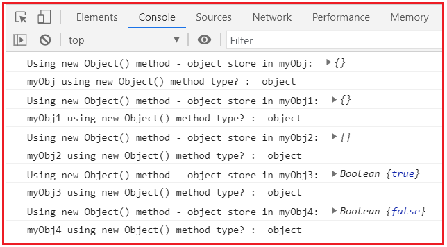 Javascript New Object