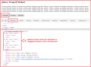 jQuery Wrap and UnWrap Elements - Dot Net Tutorials