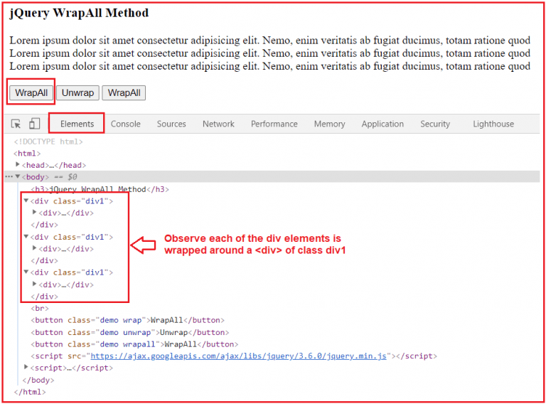 Jquery Wrap And Unwrap Elements Dot Net Tutorials