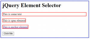 jQuery Element Selector with Examples - Dot Net Tutorials