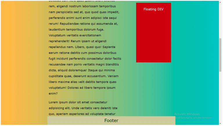 Floating Div Using Jquery With Examples Dot Net Tutorials