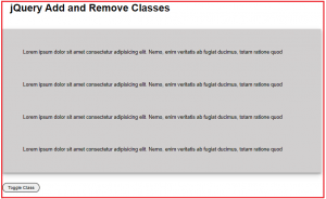 jQuery Add Remove and Toggle class - Dot Net Tutorials