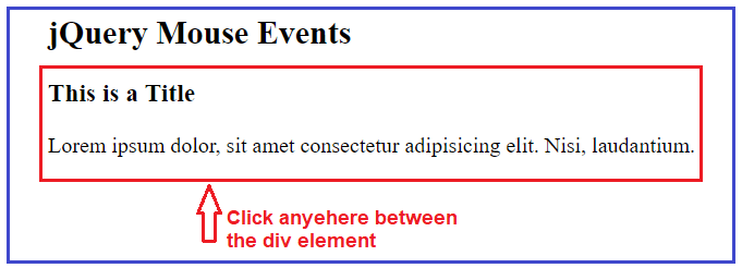 Mouse Events In JQuery With Examples Dot Net Tutorials