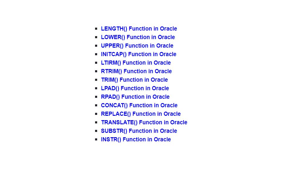 Chrz szcz S dzia Jest Tu Pl Sql String Functions Manhattan Wilgo 