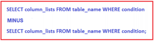 MINUS Operator in Oracle with Examples - Dot Net Tutorials