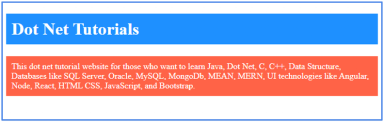 Colors in HTML with Examples - Dot Net Tutorials