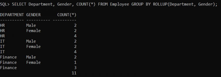 Rollup And Cube Clauses In Oracle Dot Net Tutorials