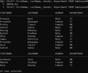 SET Operators in Oracle with Examples - Dot Net Tutorials