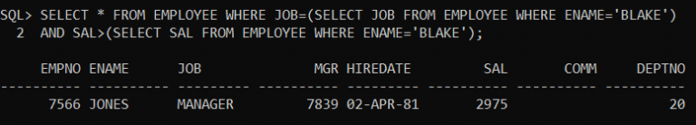 Single Row Subquery in Oracle with Examples - Dot Net Tutorials