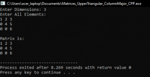 Upper Triangular Matrix Column Major Mapping - Dot Net Tutorials
