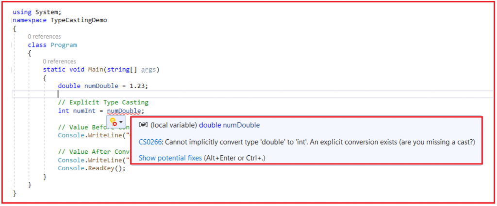 Type Casting In C With Examples Dot Net Tutorials