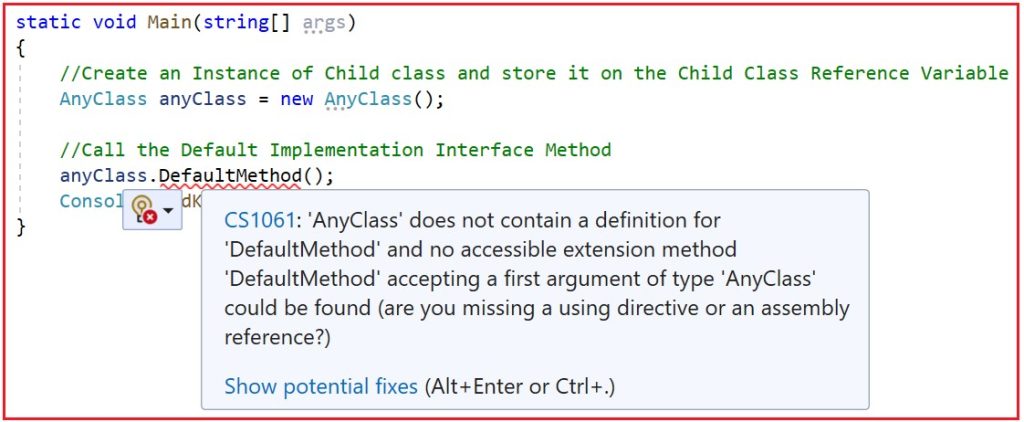 Default Interface Methods In C With Examples Dot Net Tutorials