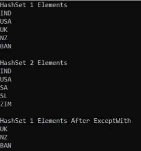 Generic HashSet Collection Class in C# - Dot Net Tutorials