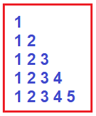 C Program To Print Half Pyramid Pattern Using Numbers