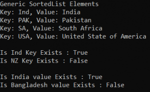 Generic SortedList Collection Class in C# - Dot Net Tutorials