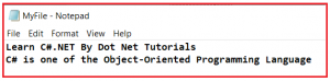 File Class in C# with Examples - Dot Net Tutorials