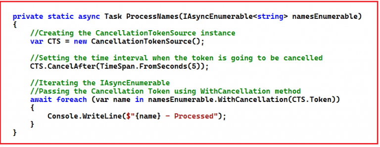 How to Cancel Asynchronous Stream in C# - Dot Net Tutorials