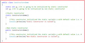 Static vs Non-Static Constructors in C# - Dot Net Tutorials